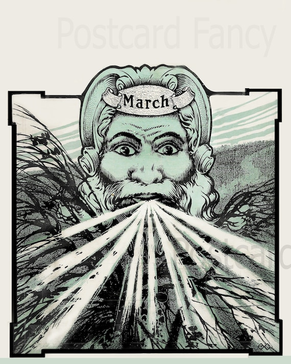 MARCH Month Magazine Illustration Instant DIGITAL Download - Etsy
