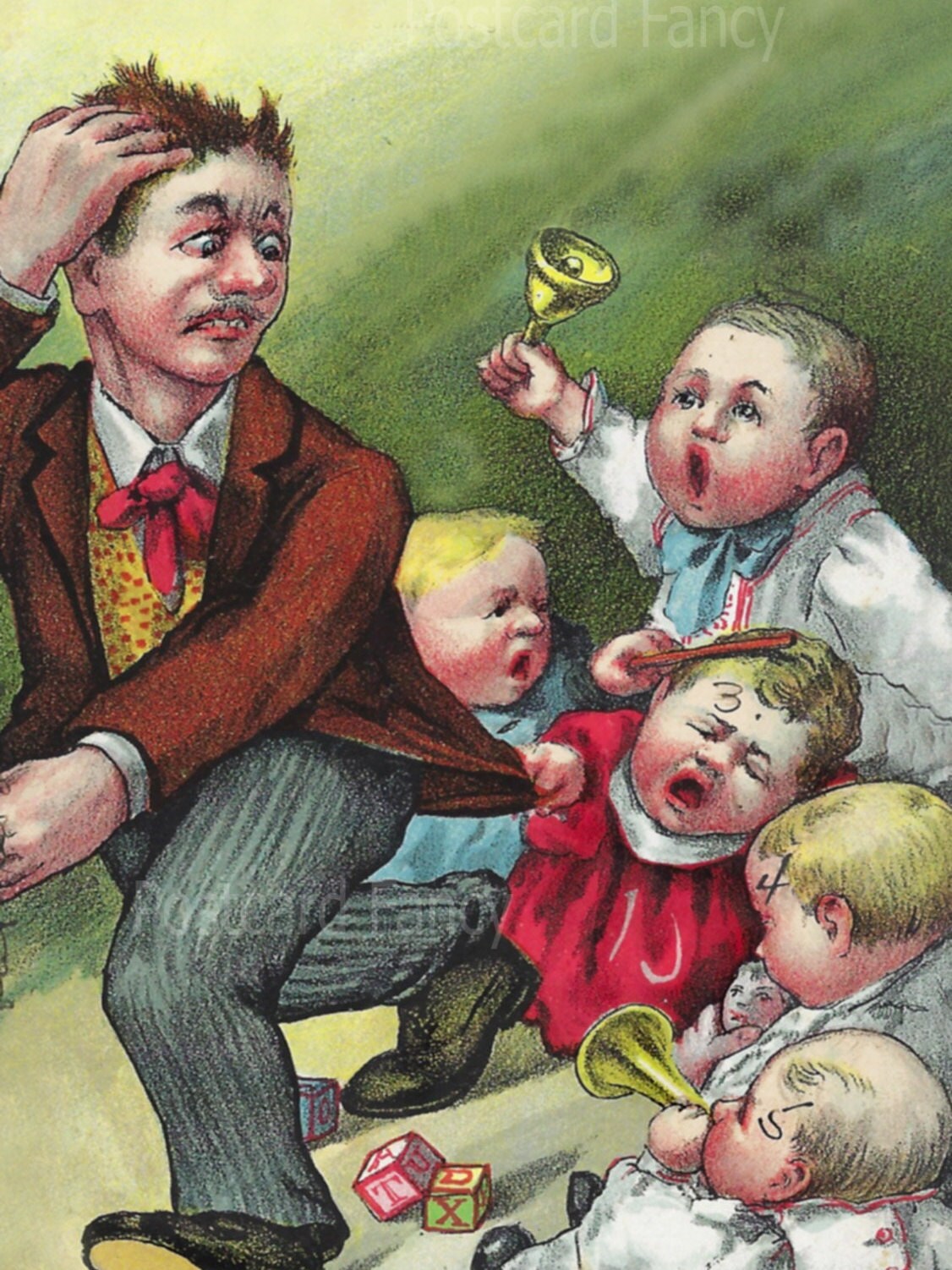 Tired DAD Tries to Escape KIDS, Instant DIGITAL Download, Father's Day ...
