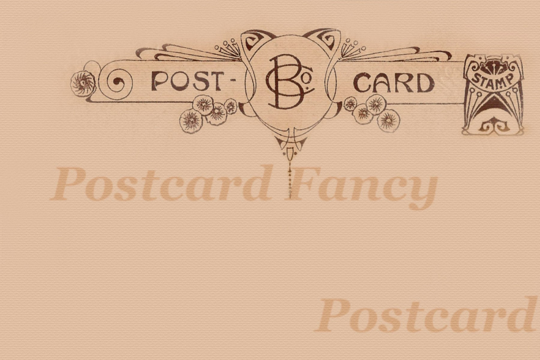 Vintage Postcard Back Template