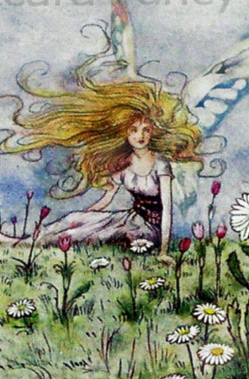 APRIL Fairy Sprites, Butterfly Garden, Instant DIGITAL Download ...