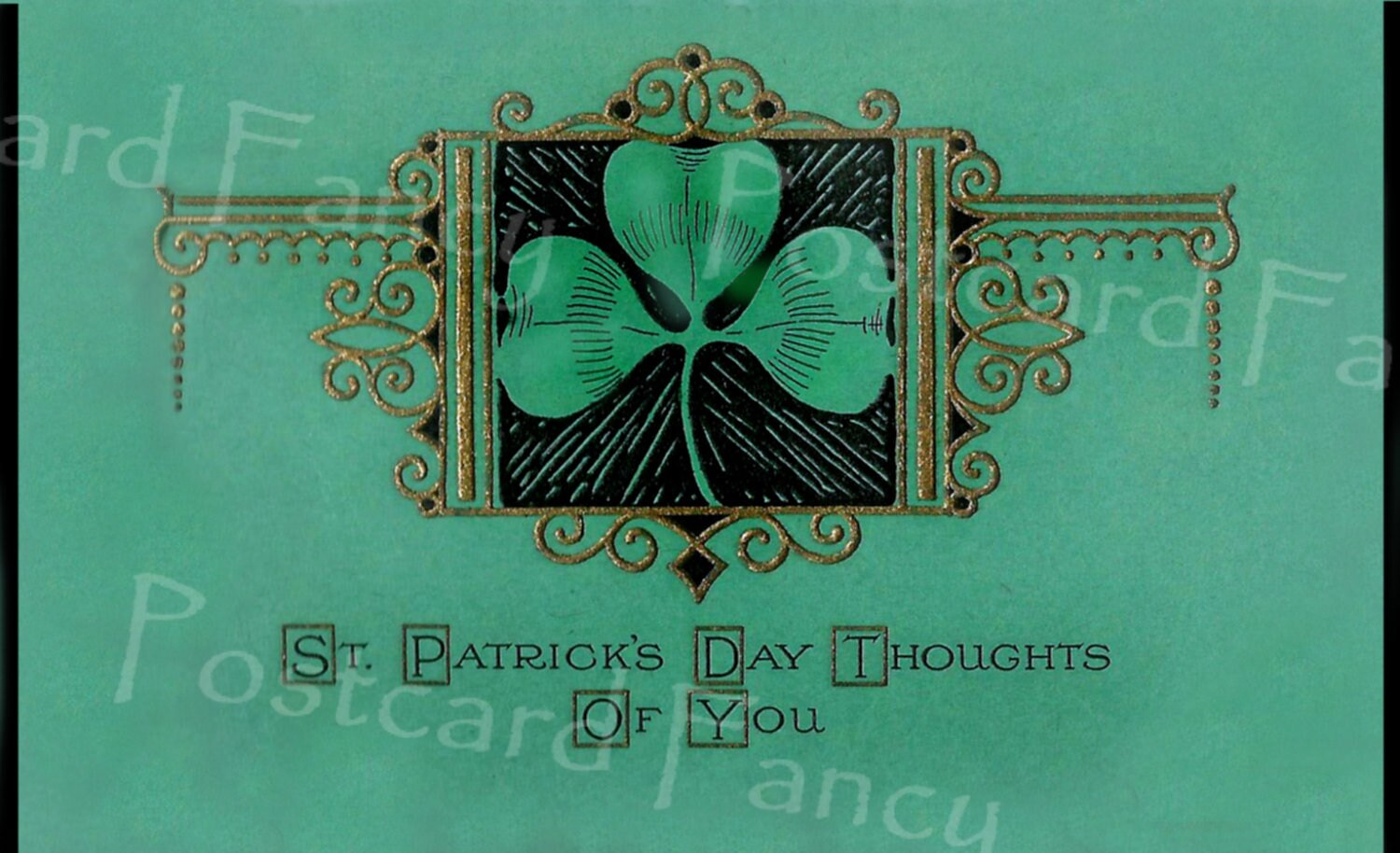 SHAMROCK Instant DIGITAL Download Vintage Postcard St. | Etsy