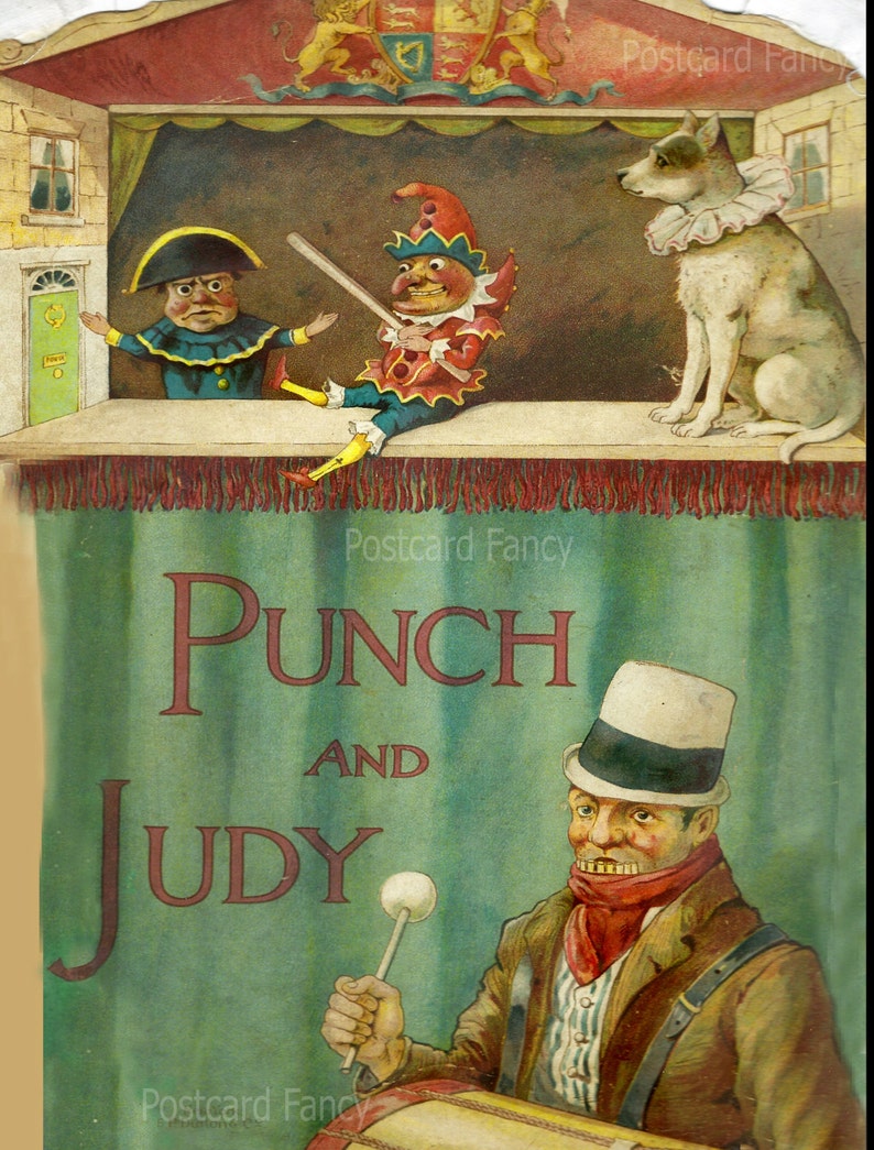 PUNCH and JUDY, Instant DIGITAL Download, Vintage Nister Book ...