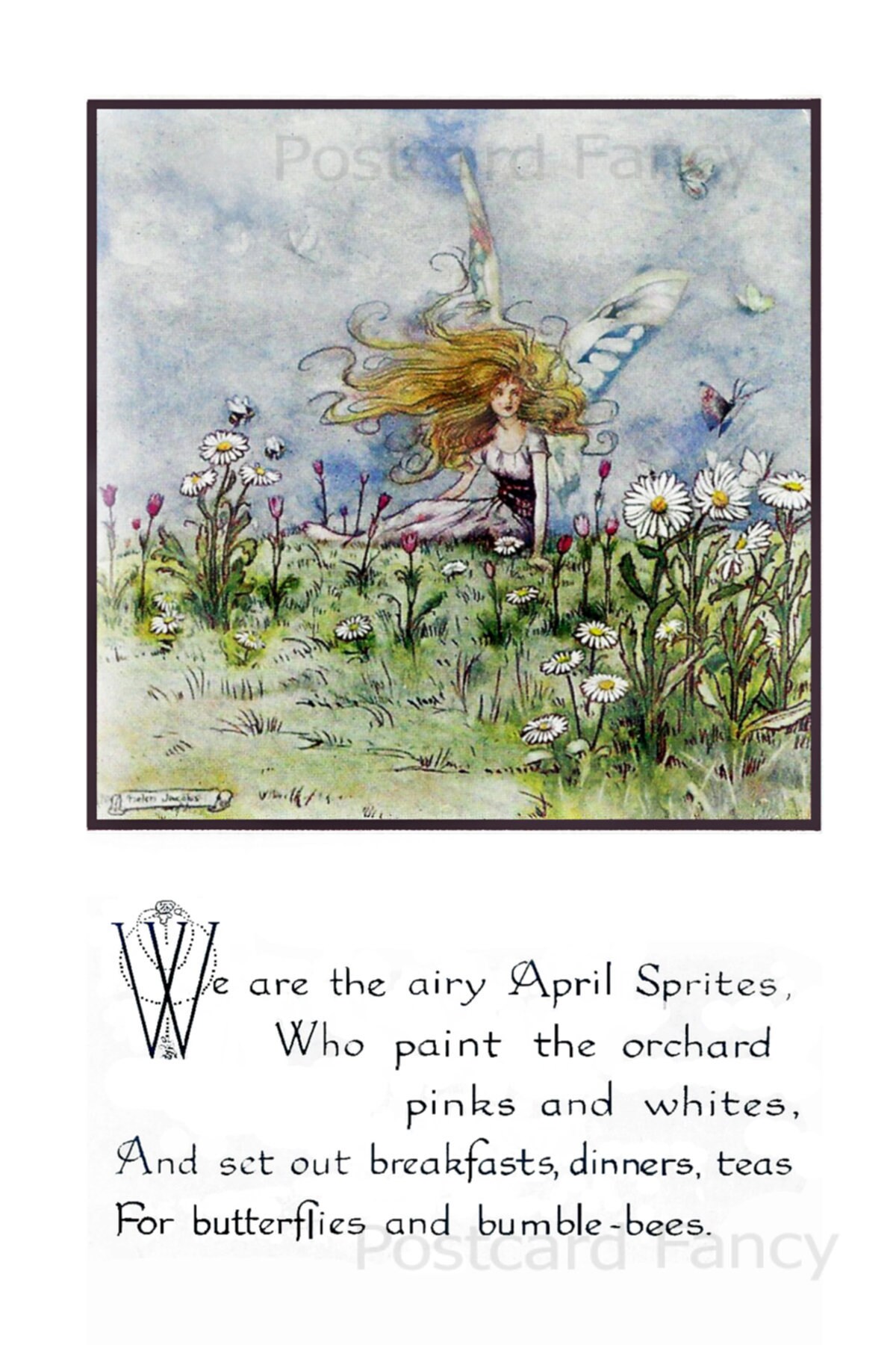 APRIL Fairy Sprites, Butterfly Garden, Instant DIGITAL Download ...