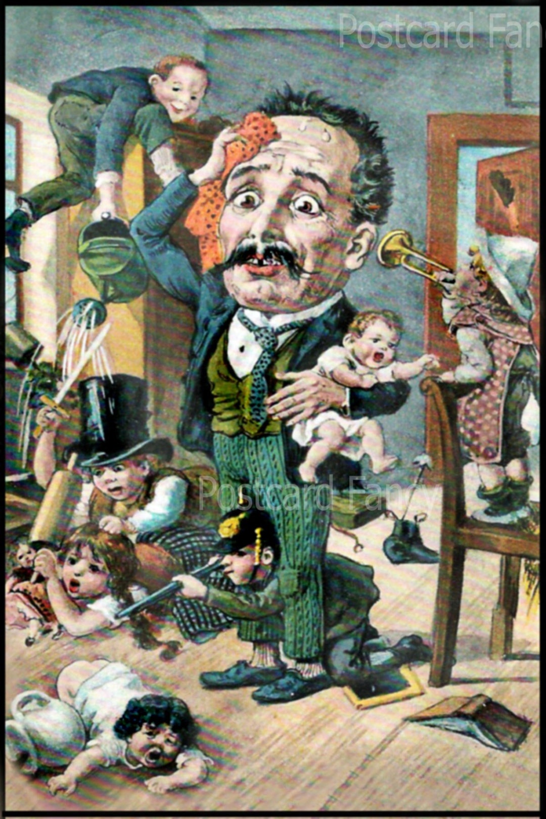 Frantic DAD, Unruly Kids, Happy Father's Day, Instant DIGITAL Download ...