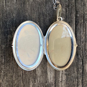 Large Vintage Sterling Silver Rose Flower Locket Necklace, German K & L ...