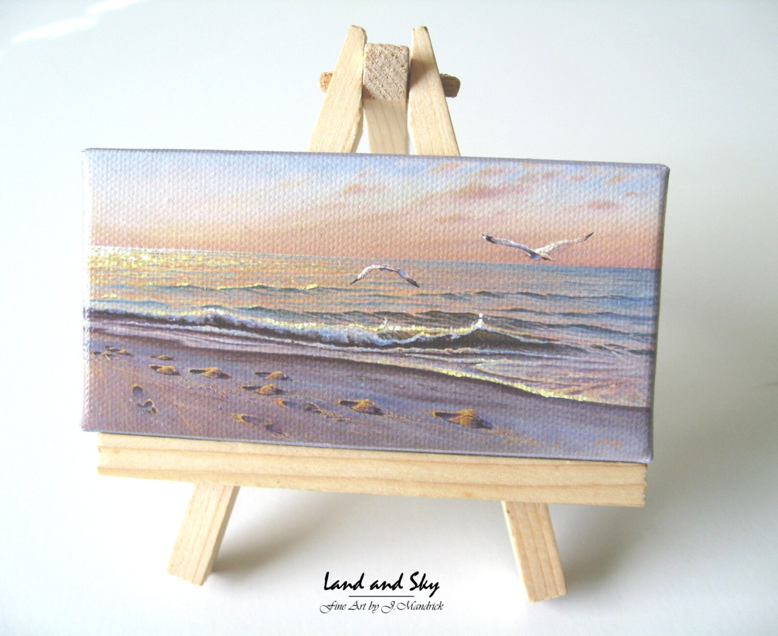 2x4 Ocean Sunrise Mini Painting by J. Mandrick | Etsy