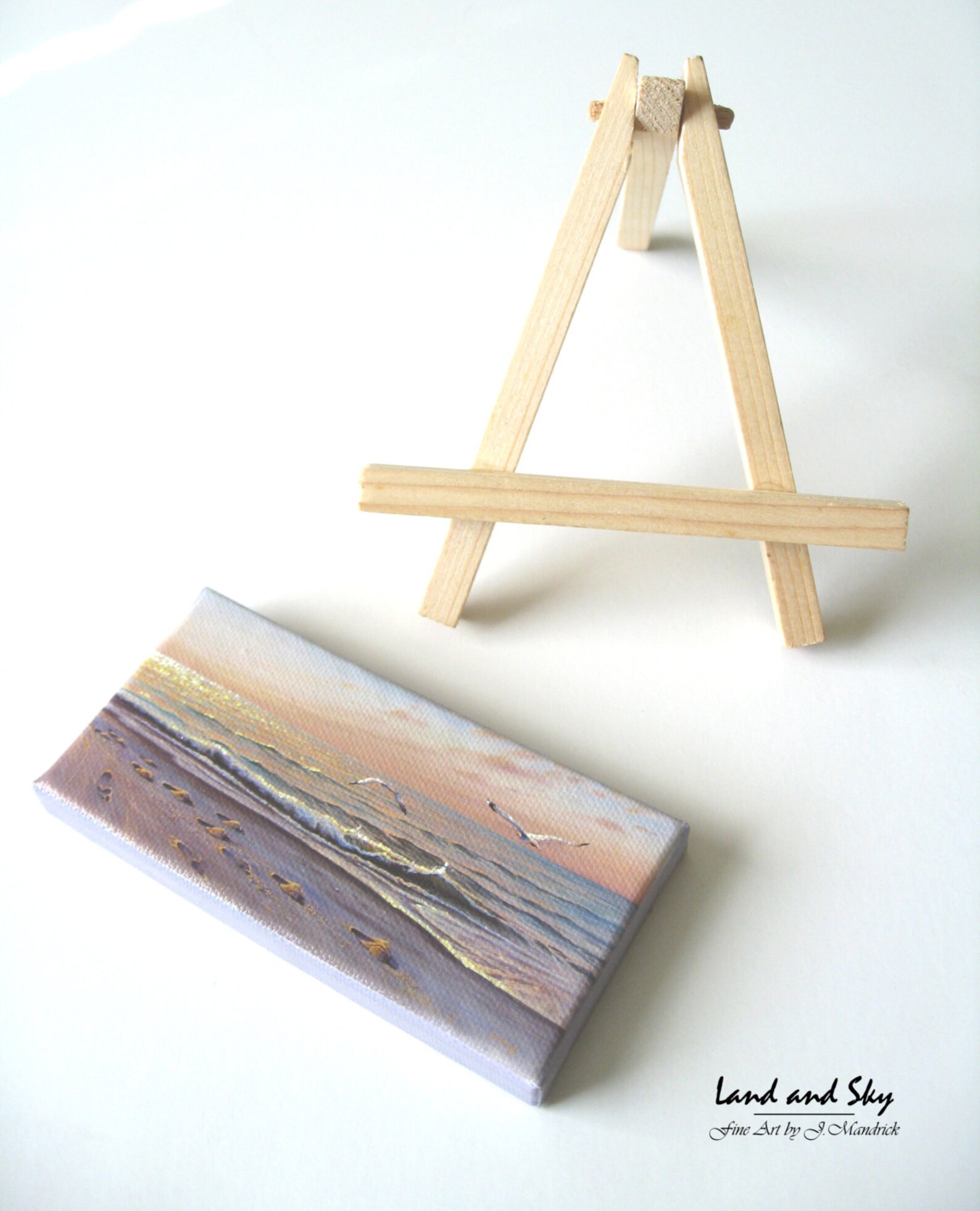 2x4 Ocean Sunrise Mini Painting by J. Mandrick | Etsy