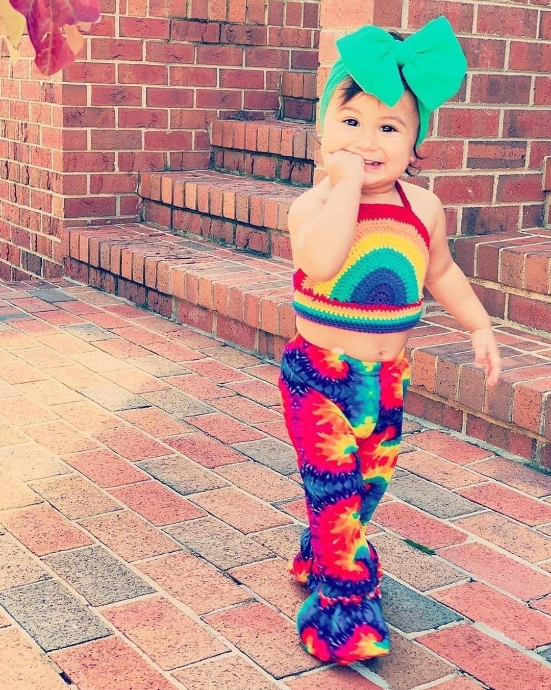 Crocheted Rainbow Halter, Kids Crop Top, Girls Rainbow Top, Baby Summer ...
