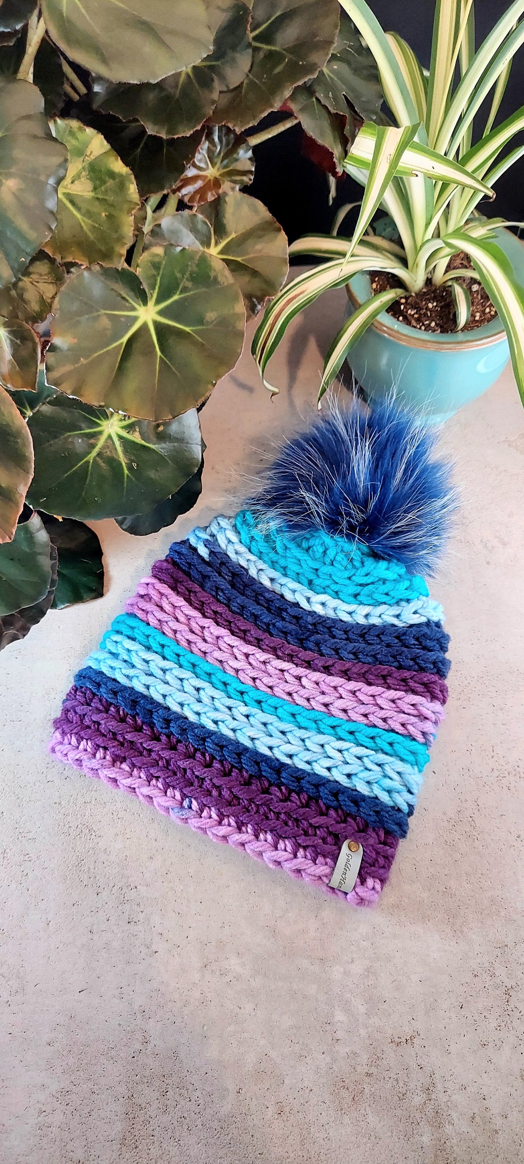 Hand Crocheted Winter Hats, Unisex Hats, Girlfriend Gifts, Acrylic Hats, Rainbow Hats - Etsy
