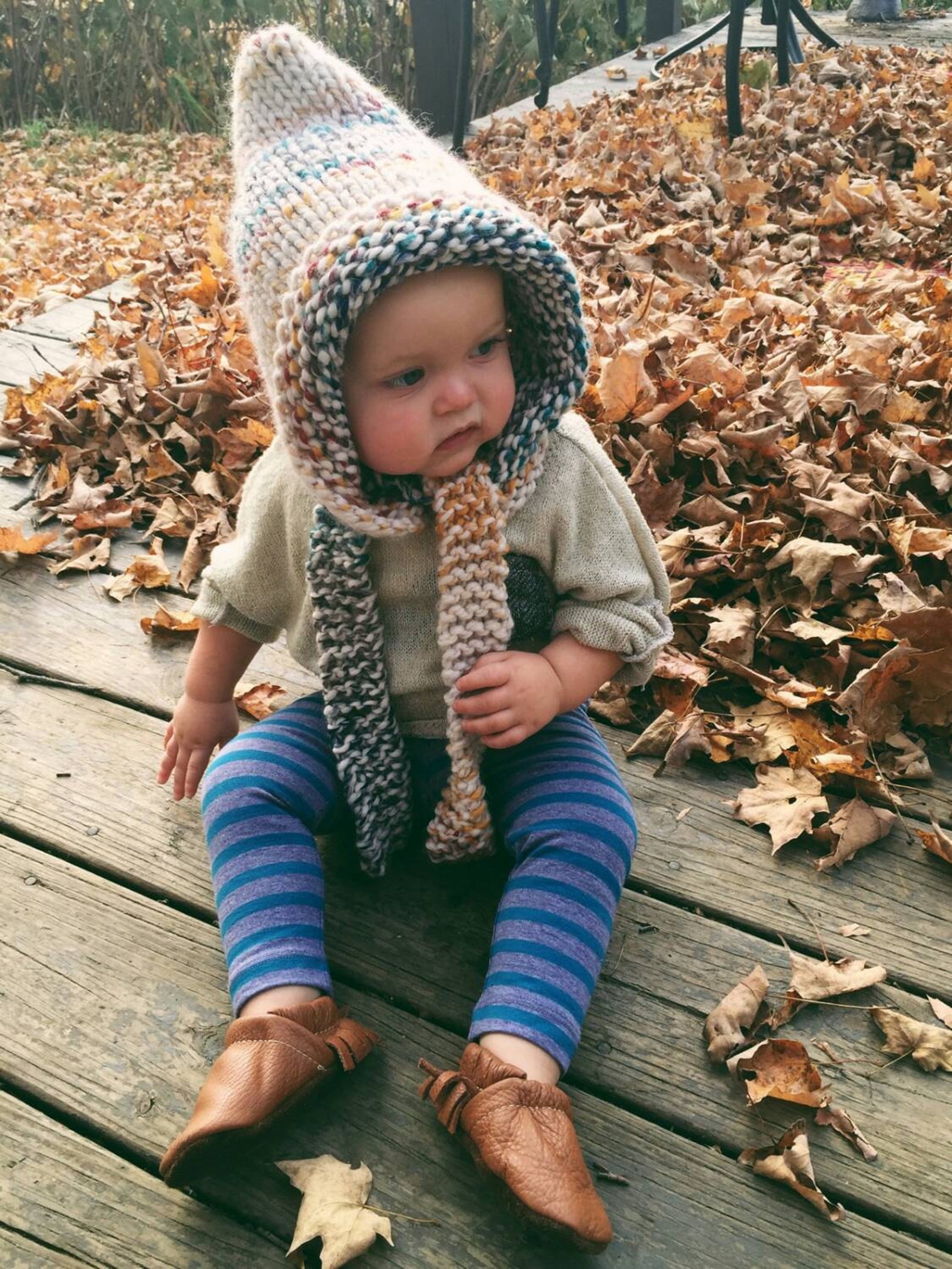 Children's Pixie Hat Oversized Knit Hat Elf Hat Winter - Etsy