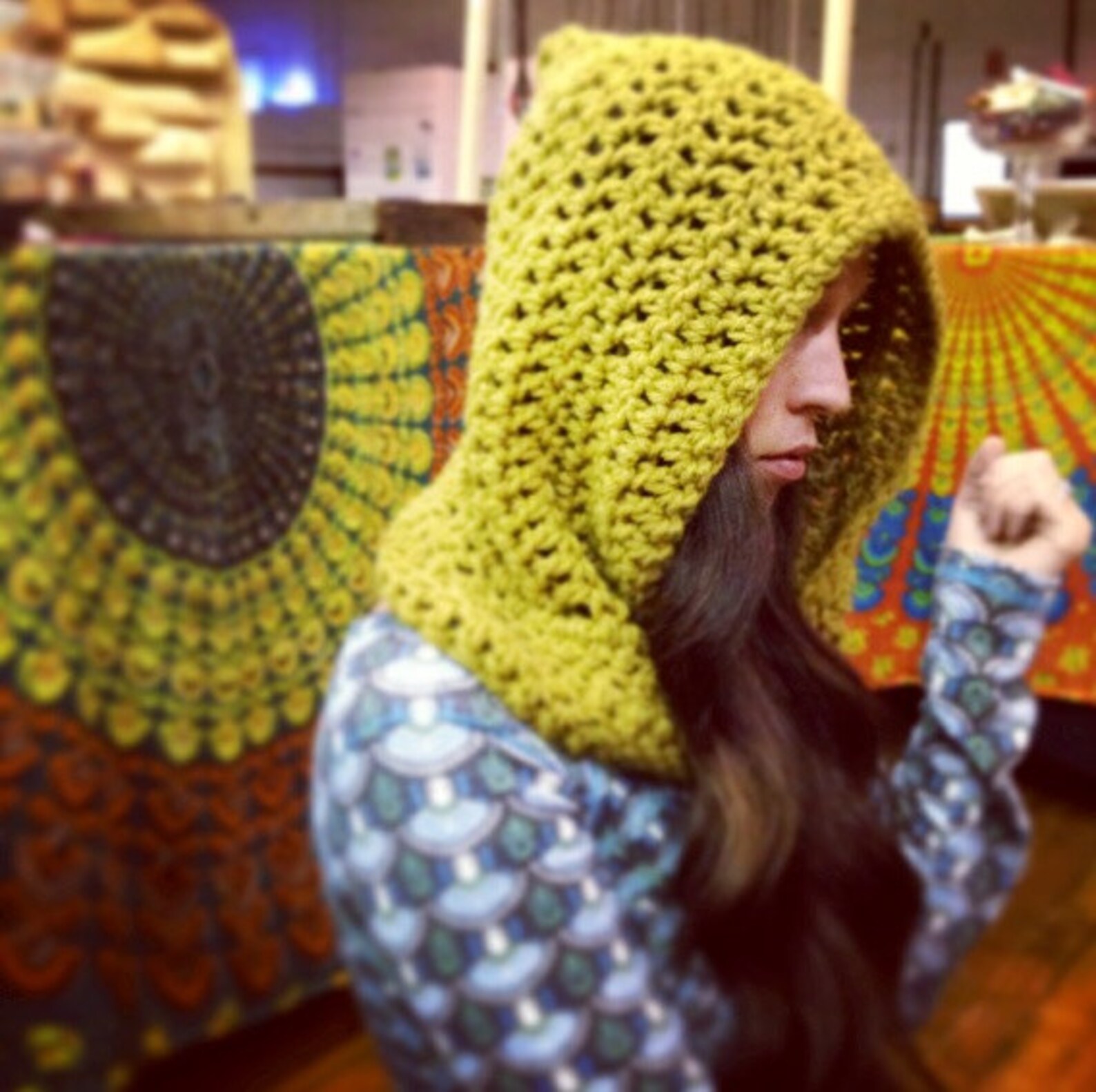 Handmade Crocheted Hooded Cowl Womens Hoodiemens Hooded - Etsy