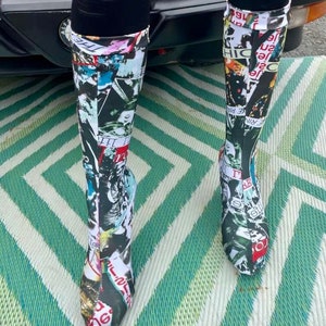 Fashion Magazine Bootlets, Shoe Covers. Handmade Original - Etsy