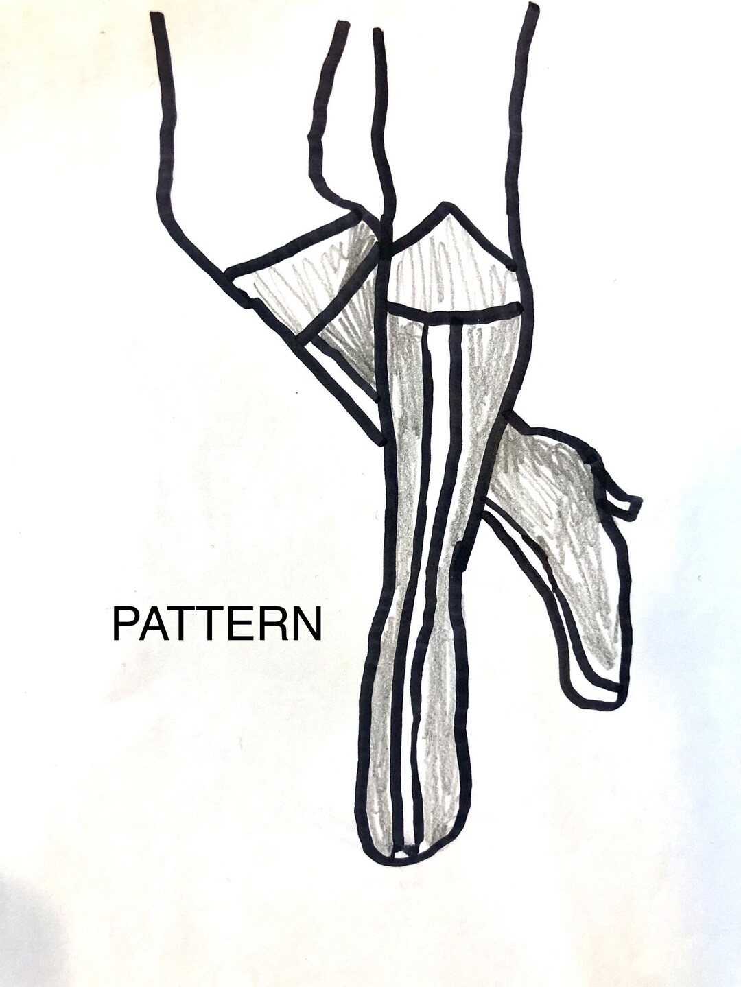 Bootlet Shoe Covers Pattern. Center Stripe Boot Covers Pattern - Etsy