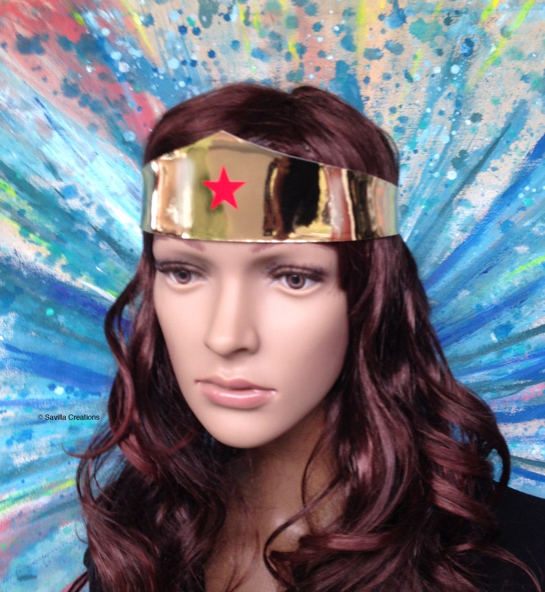 Deluxe Wonder Woman Tiara and Wrist Cuffs. Hand made in USA | Etsy