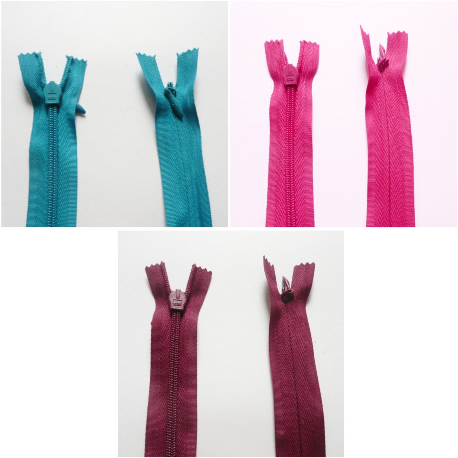 Maroon Burgundy Invisible Concealed Zip 55cm 22 Inch Long (alternative ...