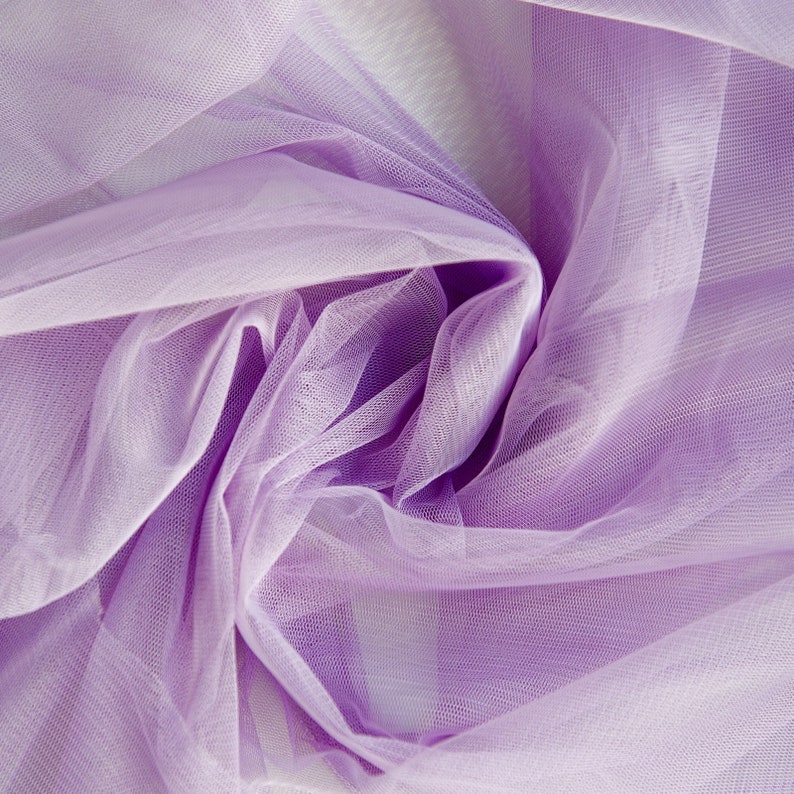 Lilac Pastel Purple Soft Tulle Veiling Fabric 150cm Wide - Sold by the ...