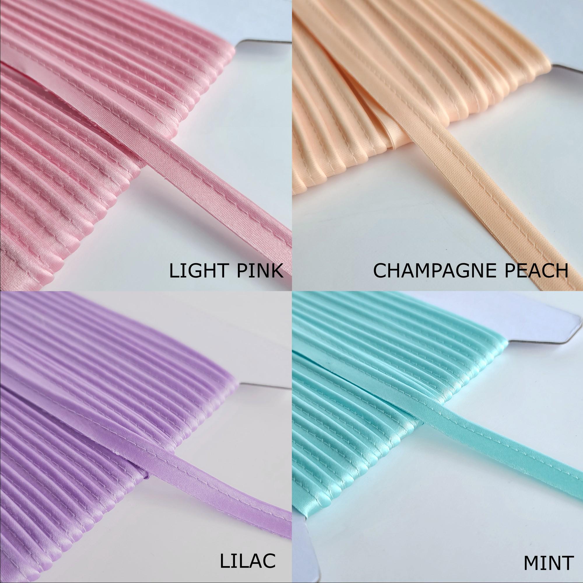 Satin Piping Cord, Fabric Covered Flanged Insert Trim 2mm Diameter, 22 ...