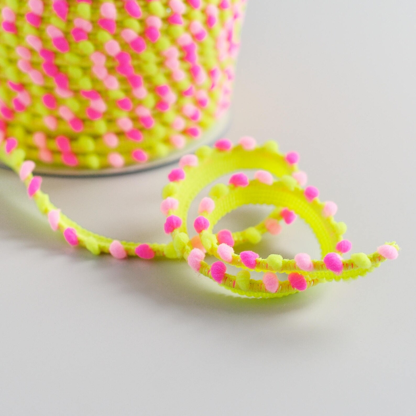 Mini Pom Pom Bobble Trim - Pastel Neon & Bright Colours - per Metre - Etsy
