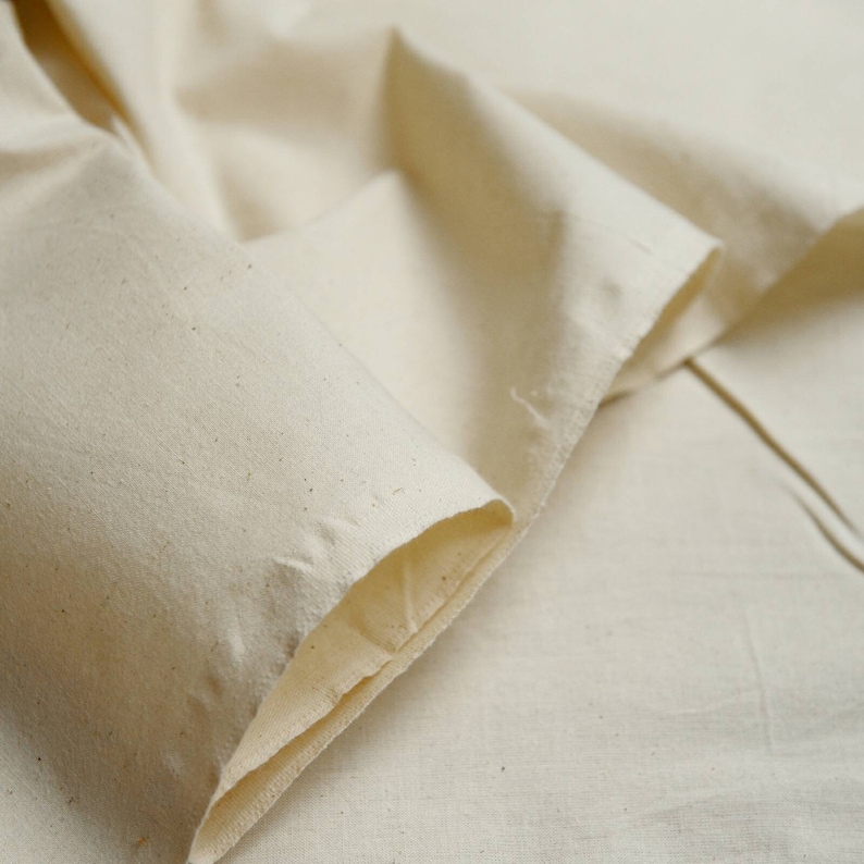 Calico 100% Cotton Plain Woven Natural Fabric Cream by the - Etsy UK