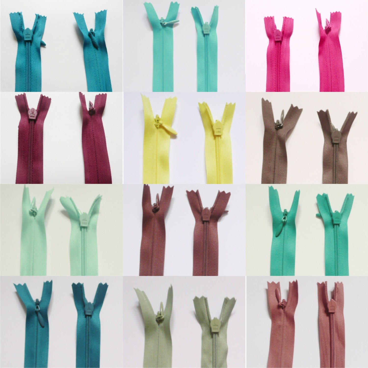 Sage Green Invisible Concealed Zip 55cm 22 Inch Long | Etsy