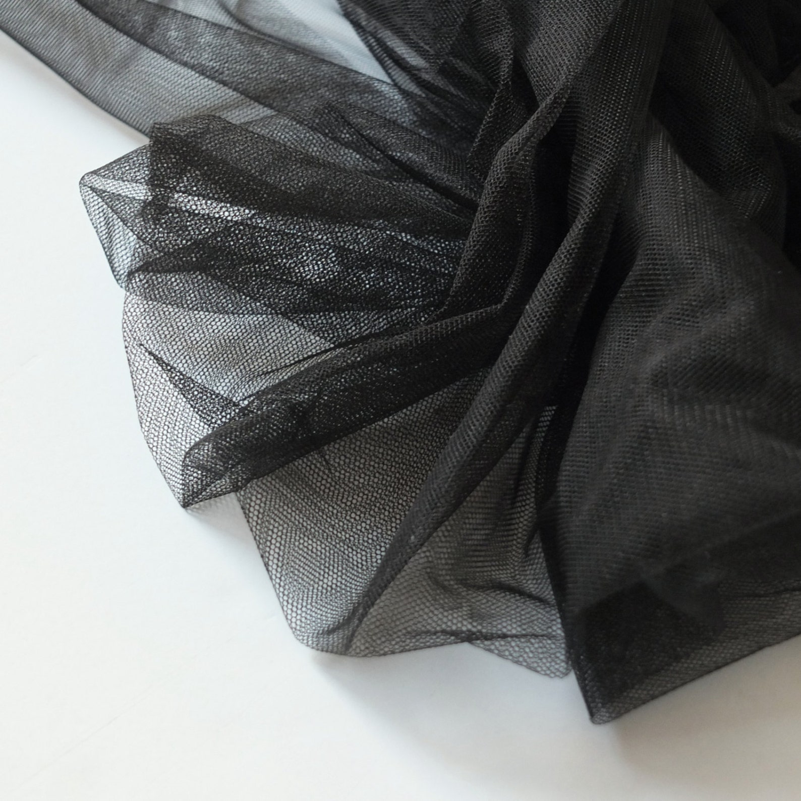 Black Soft Tulle Veiling Fabric 150cm Wide Sold by the Metre - Etsy