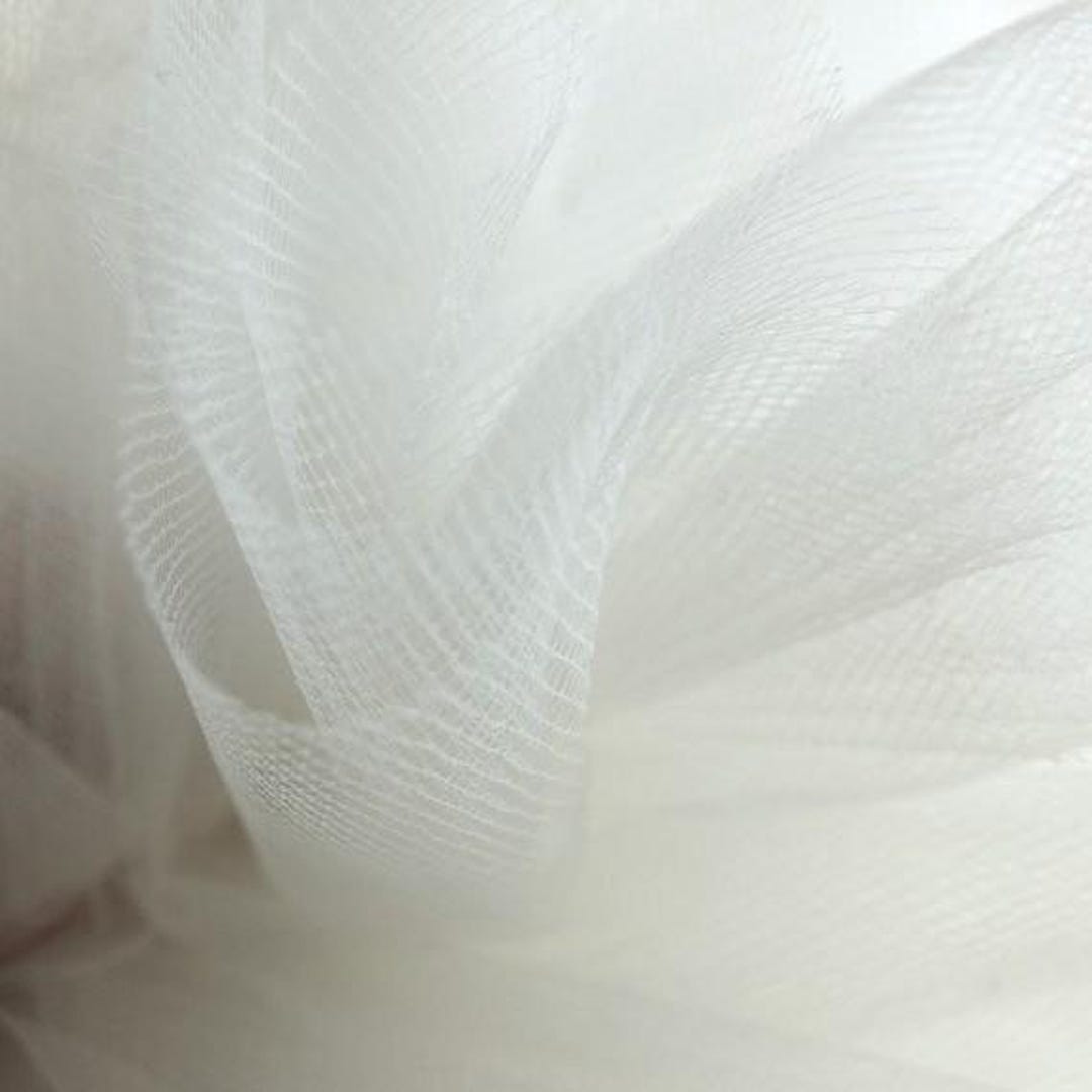 Ivory off White Bridal Tulle Veil Fabric 280cm Wide - Fine Net - Sold ...