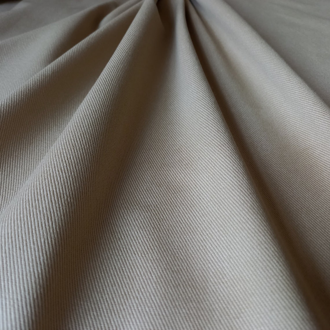 Beige Heavy Woven Fabric 100% Cotton Twill 150cm Wide - Etsy