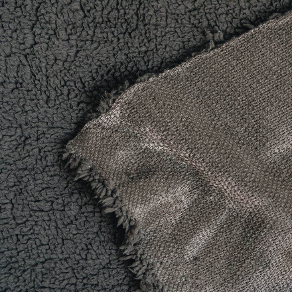 Dark Grey Coloured Luxury Sherpa Fleece Fabric Soft Cuddly | Etsy