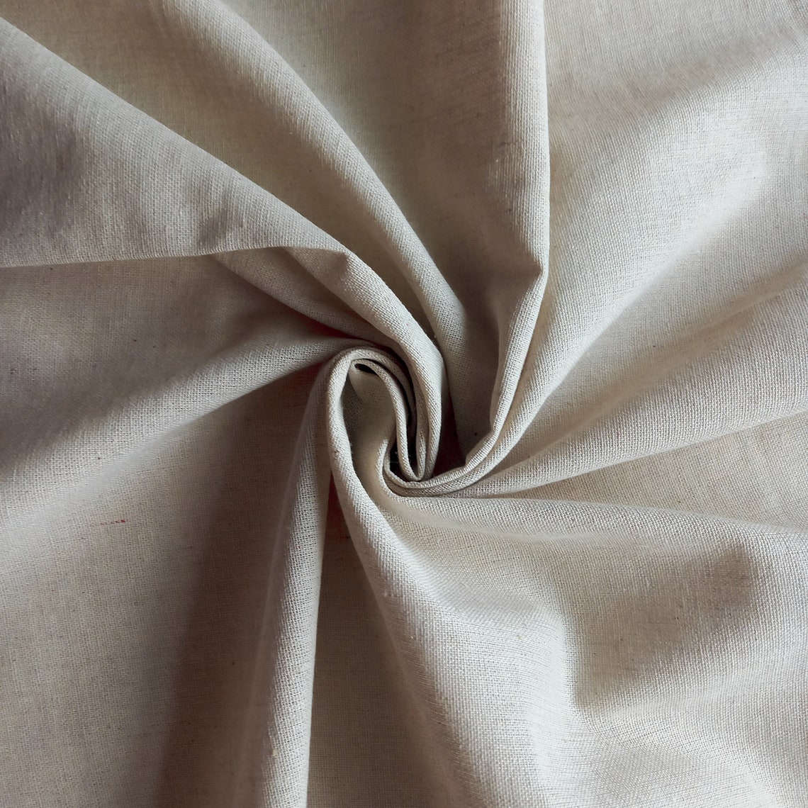 Plain Natural Woven Cotton Linen Mix Light Canvas Fabric - Etsy