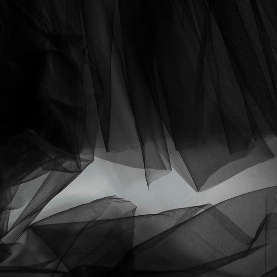 Super Fine Luxury Black Tulle Fabric 150cm Wide Very | Etsy UK