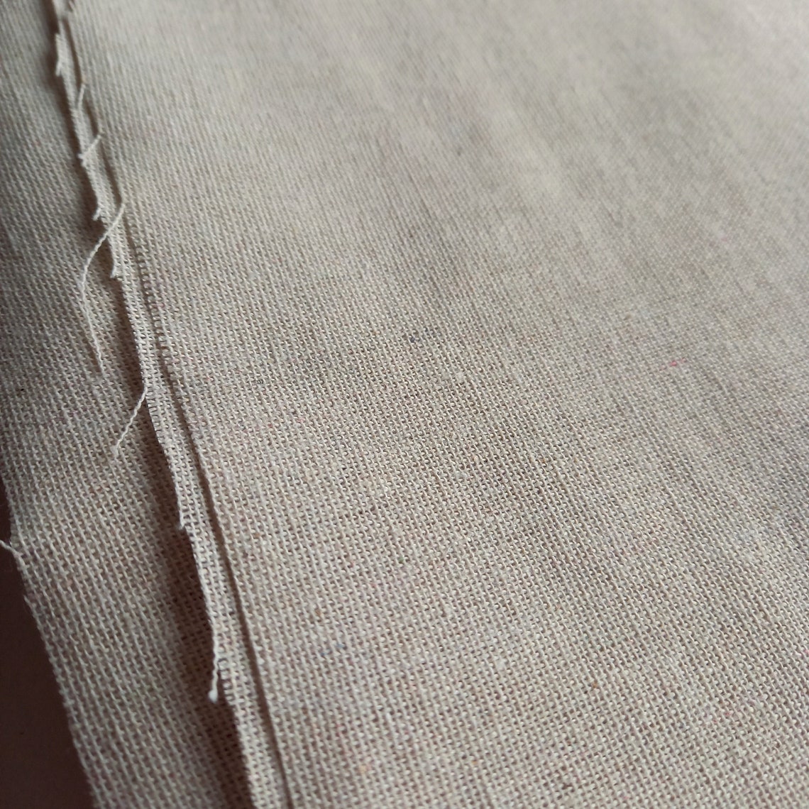 Plain Natural Woven Cotton Linen Mix Light Canvas Fabric - Etsy