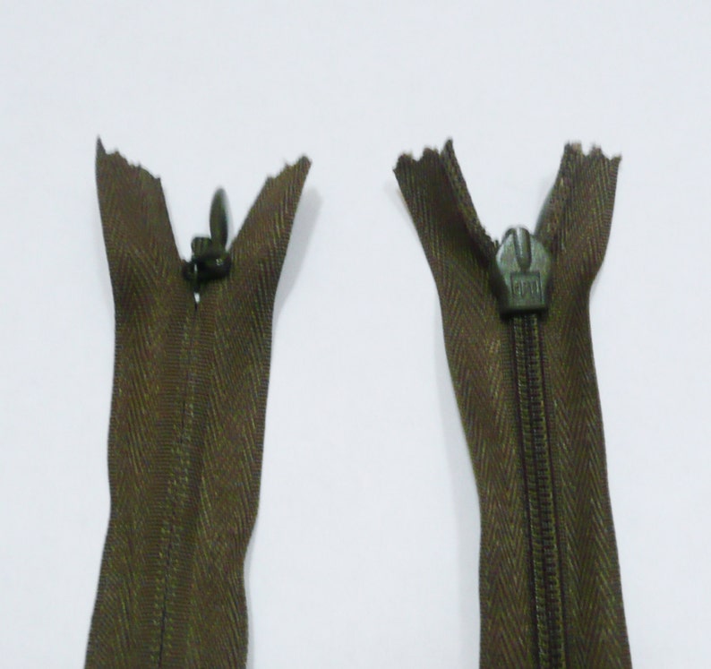 Khaki Green OPTI Invisible Concealed Zip 55cm 22 Inch Long (equivalent ...