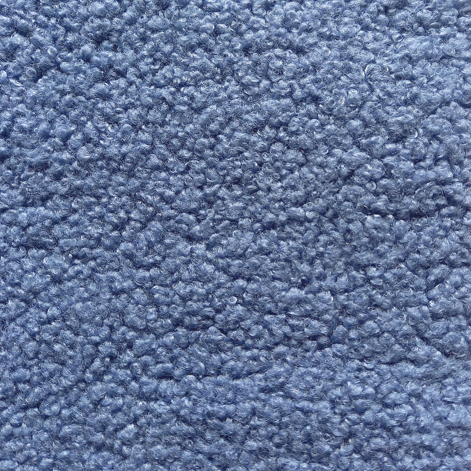 Denim Blue Coloured Boucle Style Textured Sherpa Fleece Fabric | Etsy