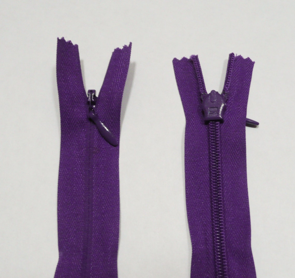 Purple Colour OPTI Invisible Concealed Zip 55cm 22 Inch Long - Etsy