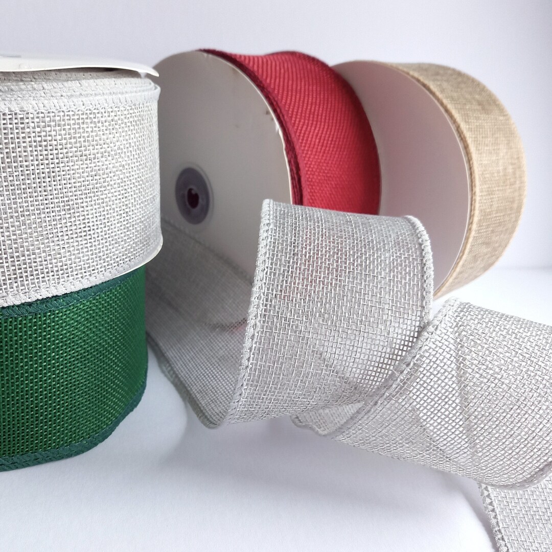 Hessian Burlap Effect Ribbon Natural Jute Trim 65mm Wide With Wired ...