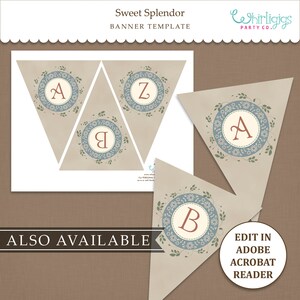 Tent Card Template - Floral Folk Style Pastel Placecards - Editable ...
