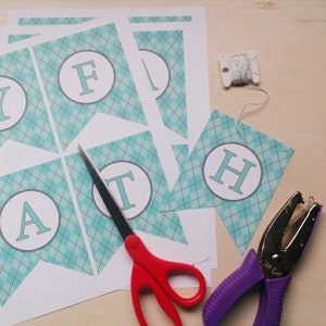 Fathers Day Banner Printable With Happy Father's Day! Message - Aqua ...