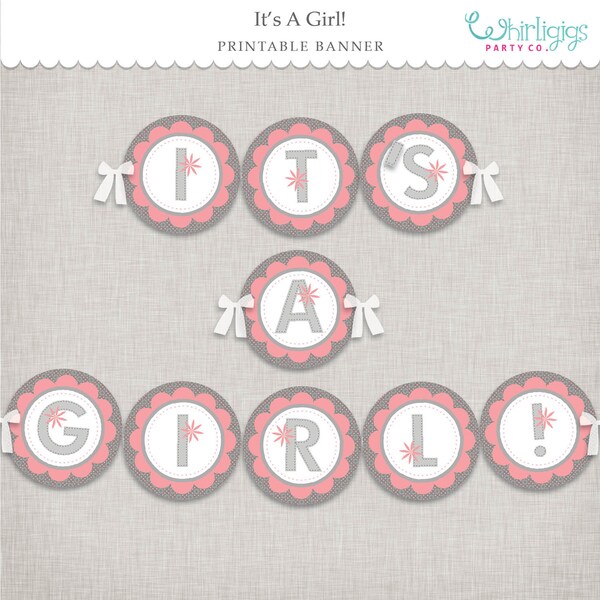 Its a Girl Banner - Etsy