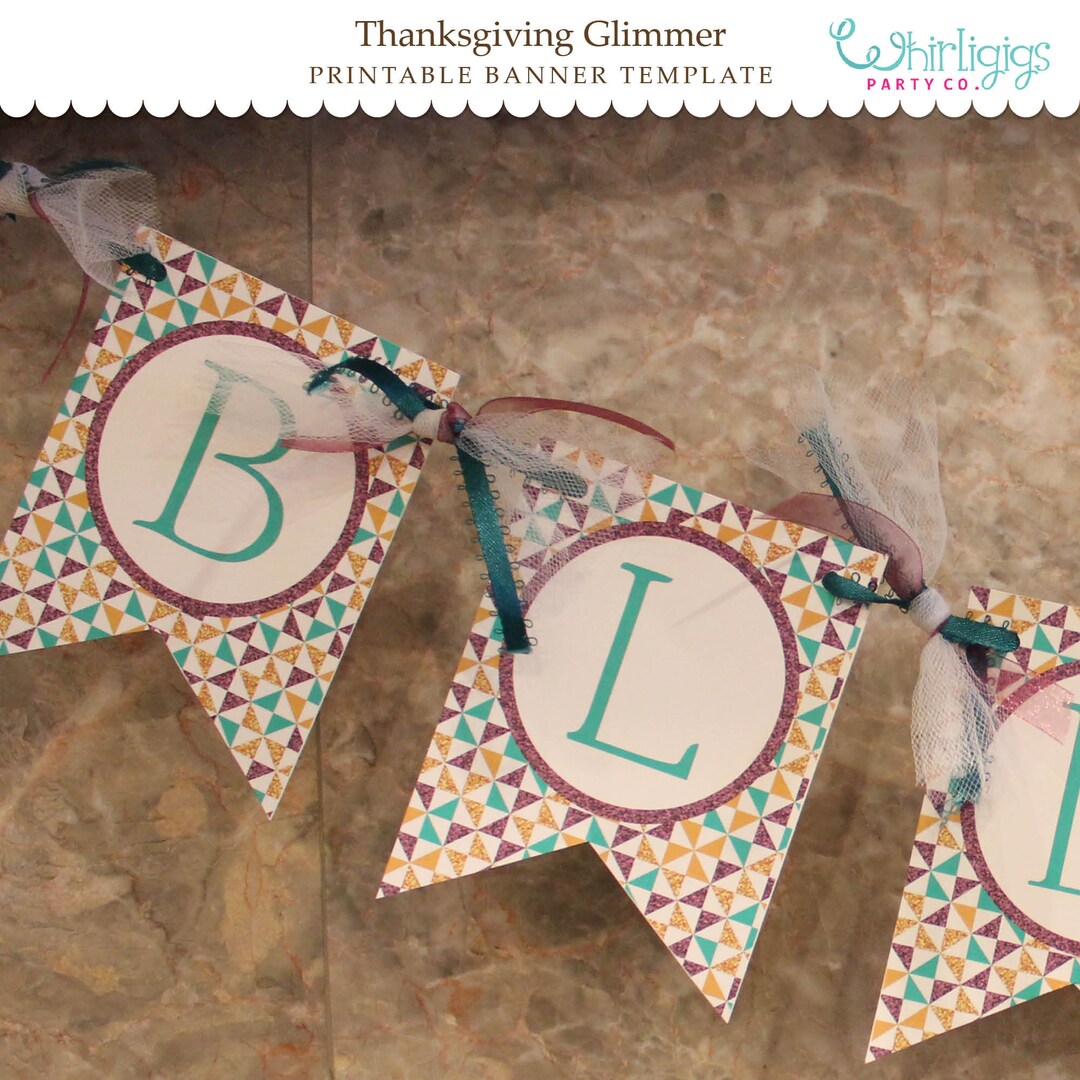 Blessed Banner Template - Printable Banner - Editable PDF File - a DIY ...