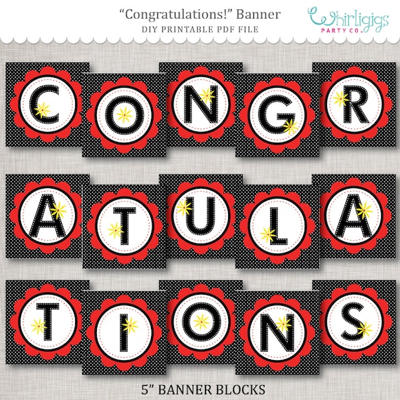 Congratulations Banner Printable Congratulations Printable Banner