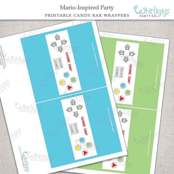Controller Candy Bar Wrapper Printables Instant Download - Etsy