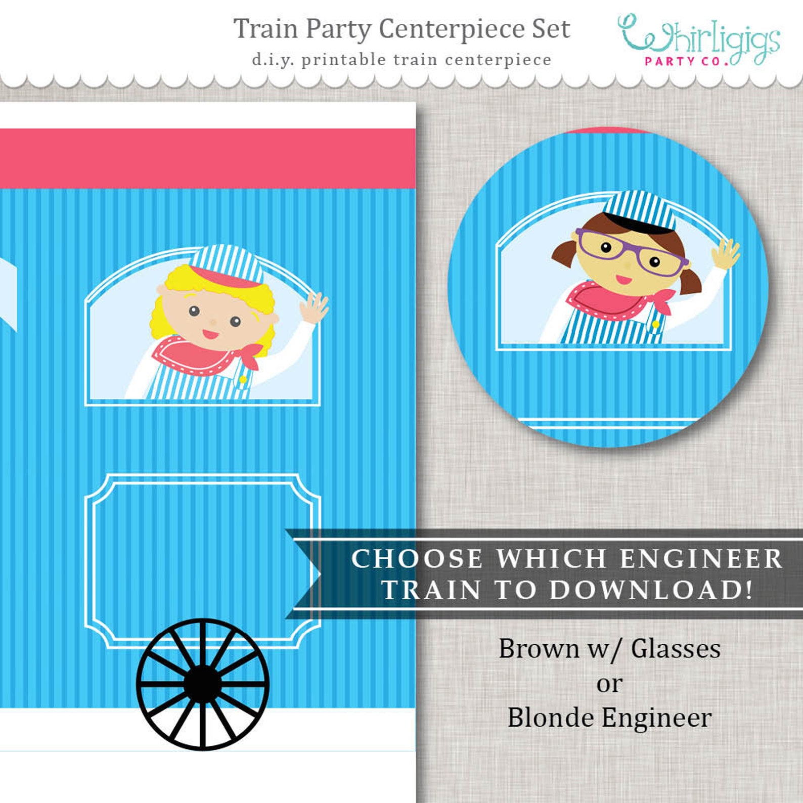 DIY Train Party Centerpiece Printables Instant Download - Etsy