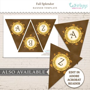 Fall Tent Card Template Thanksgiving Placecards Editable Printable PDF ...