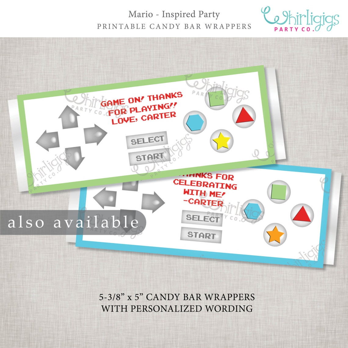 Controller Candy Bar Wrapper Printables Instant Download - Etsy