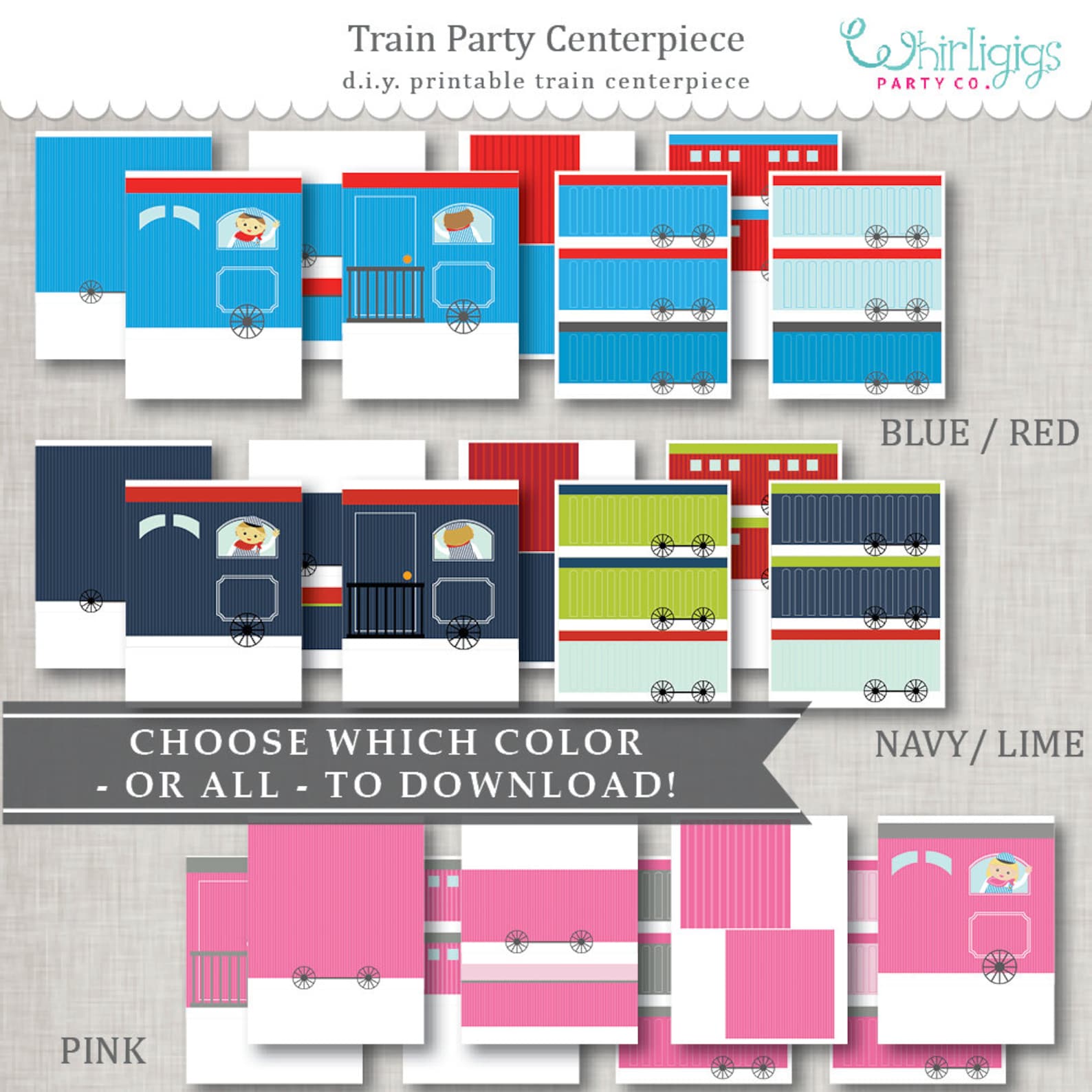 Train Birthday Party Centerpiece : A DIY Craft Printable for Your Train ...