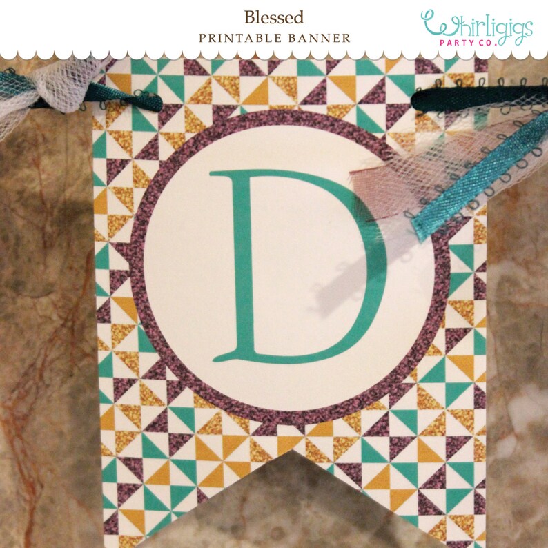 Blessed Banner Template - Printable Banner - Editable PDF File - a DIY ...