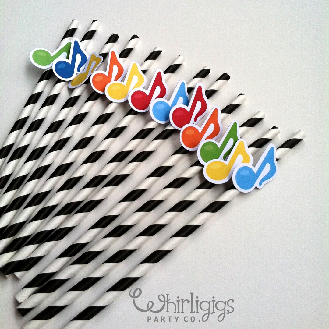 Music Straws 20 Music Note Straws Music Party or Recital Straws - Etsy