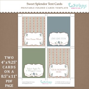 Tent Card Template - Floral Folk Style Pastel Placecards - Editable ...