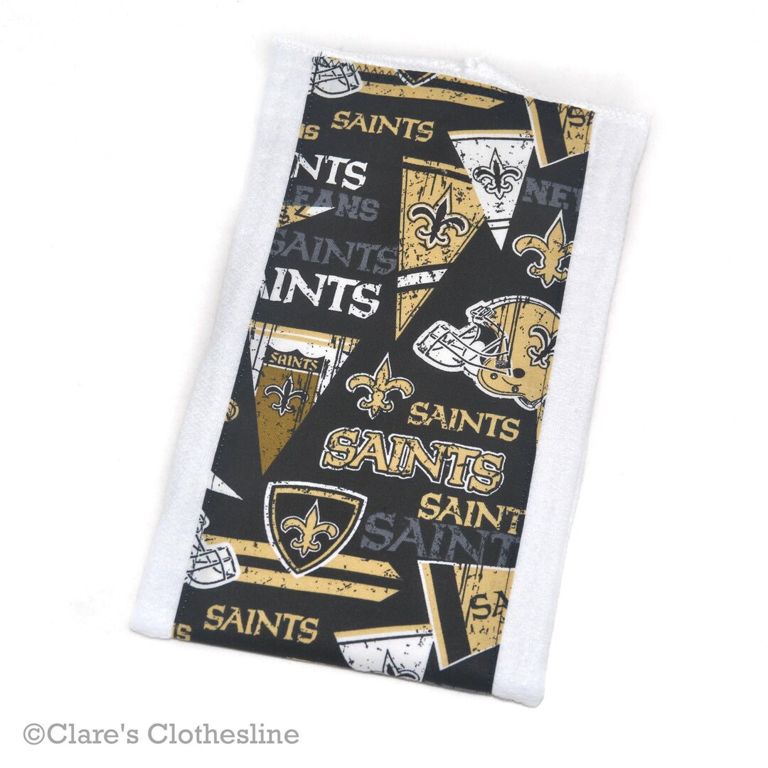 New Orleans Saints Burp Cloth: Black and Gold NOLA Football Baby Gift ...