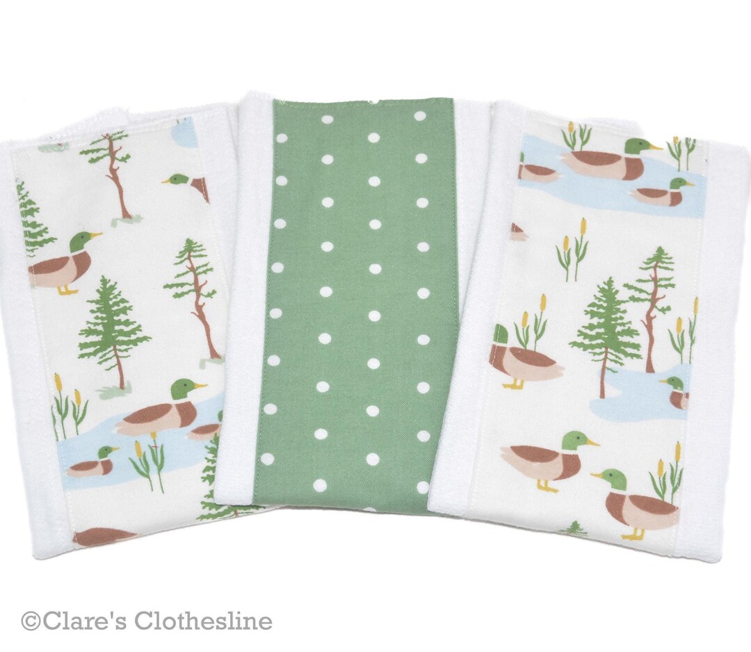 Ducks Burp Cloths: Mallard Ducklings Baby Gift, Cotton Burp Rags - Etsy